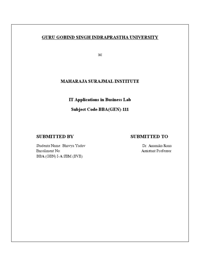 Lab File Index 1-A Section-1 | PDF | Microsoft Word | Software Engineering