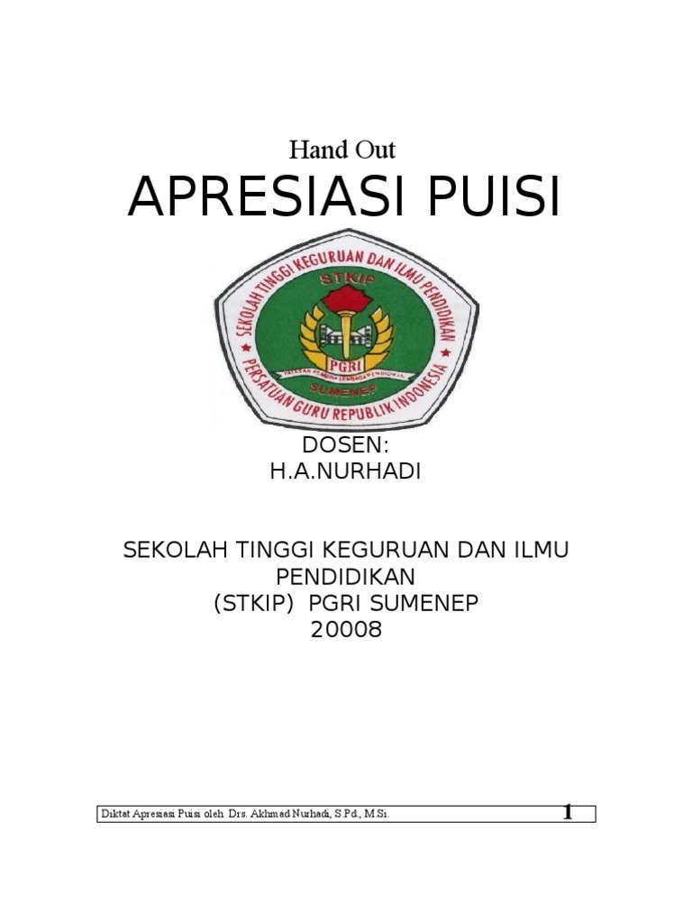 Diktat Apresiasi Puisi | PDF