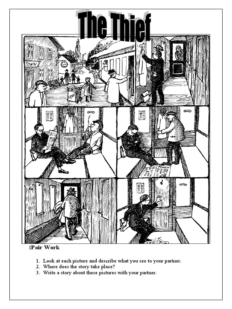 Thief Story Picture Activities | PDF | Self-Improvement | General Fiction