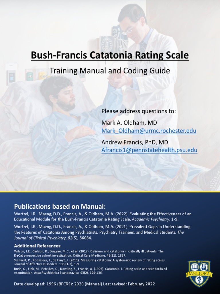 Bush-Francis Catatonia Rating Scale | PDF | Human Diseases And ...