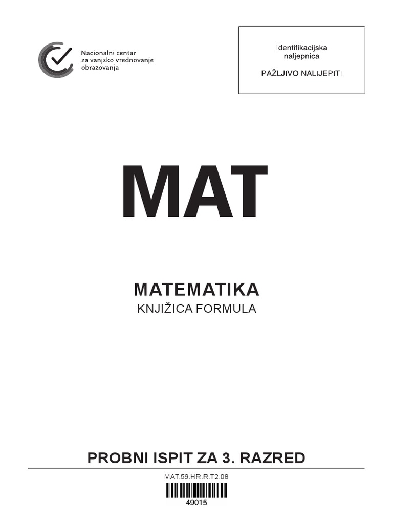 Mat - Knjižica Formula | PDF