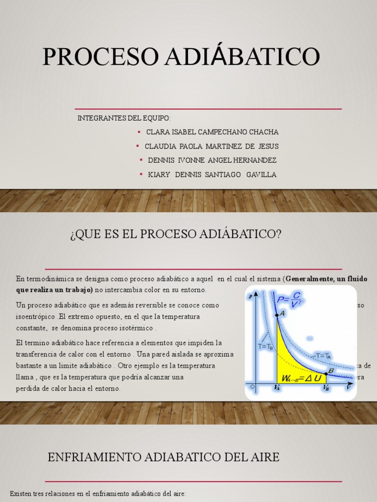 Proceso Adiabatico | PDF | Metrología | Propiedades termodinámicas.