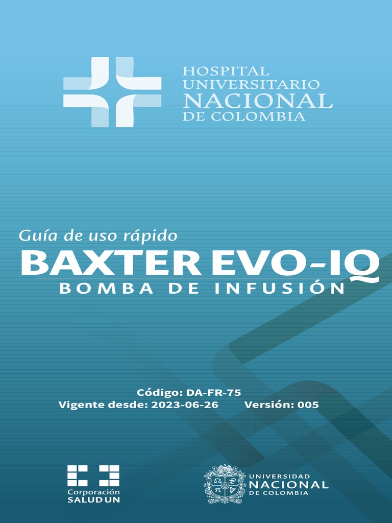 Bomba Infusion Baxter EVO-IQ 0 0 | PDF