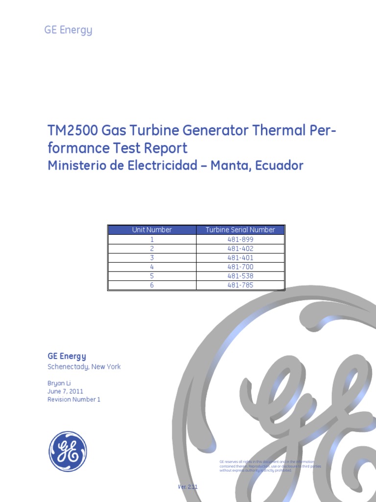 Ecuador GT Thermal Performance Test Report | PDF