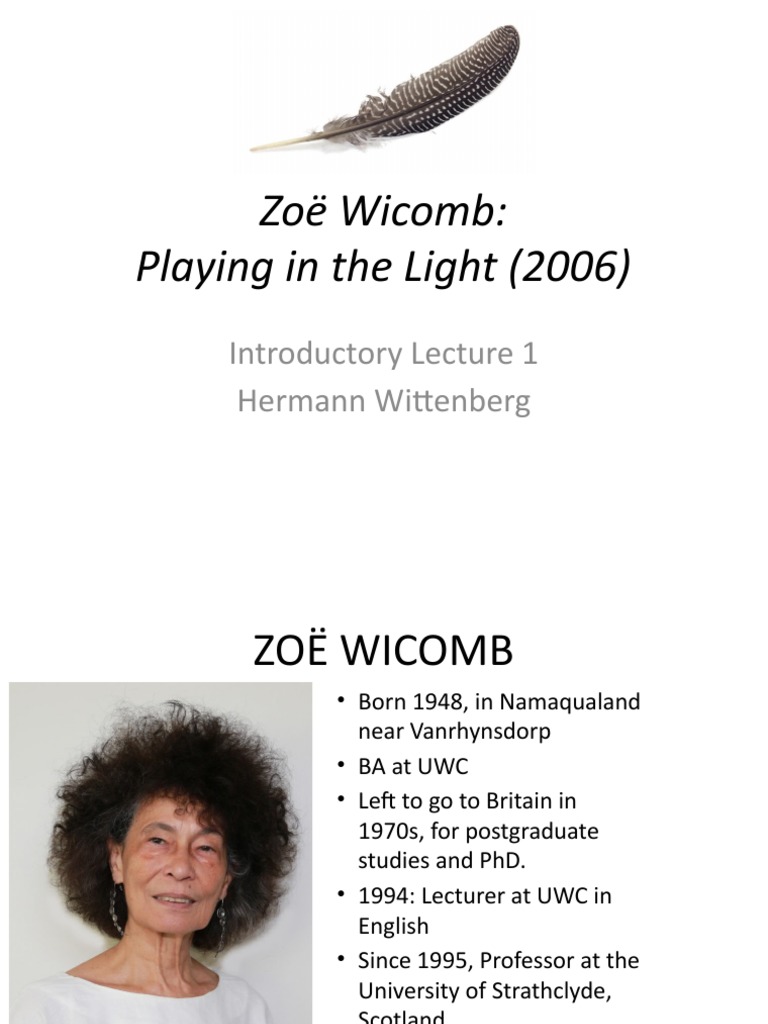 Zoë Wicomb's "Playing in the Light" Analysis | PDF | Psychological Trauma