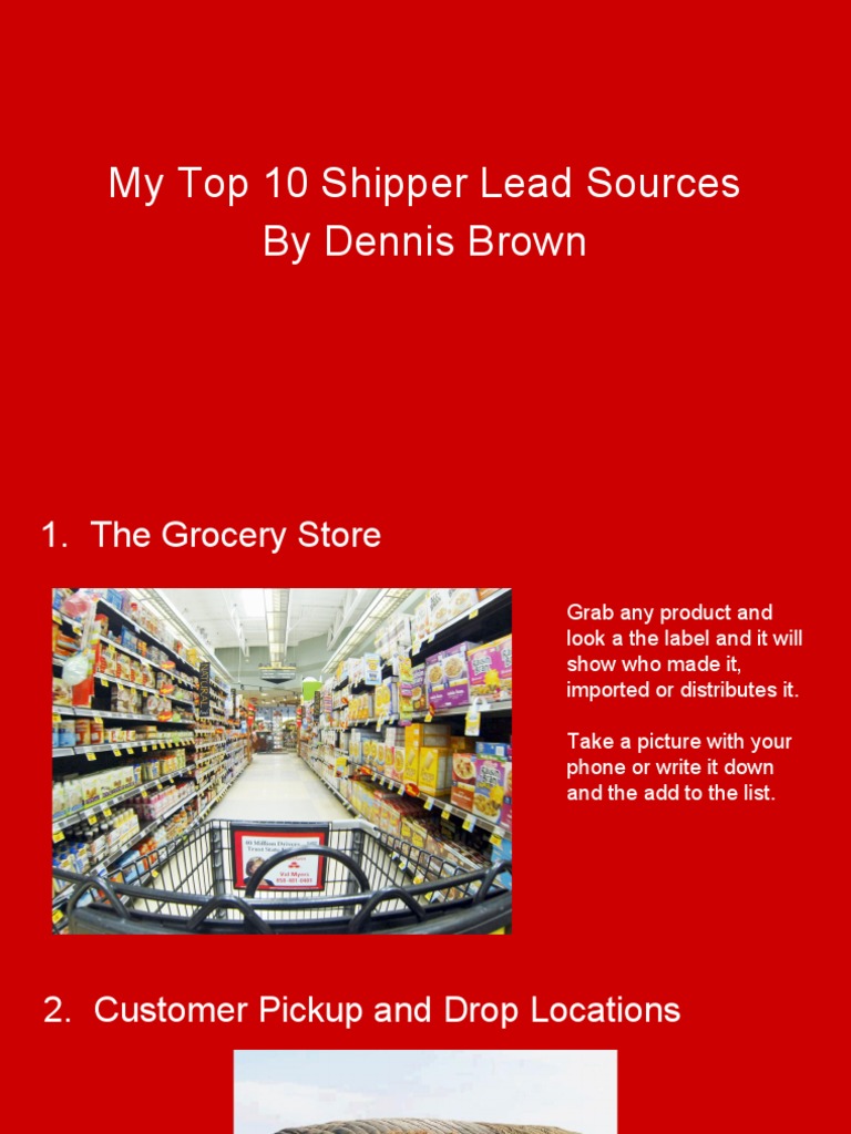 My Top 10 Shipper Lead Sources | PDF