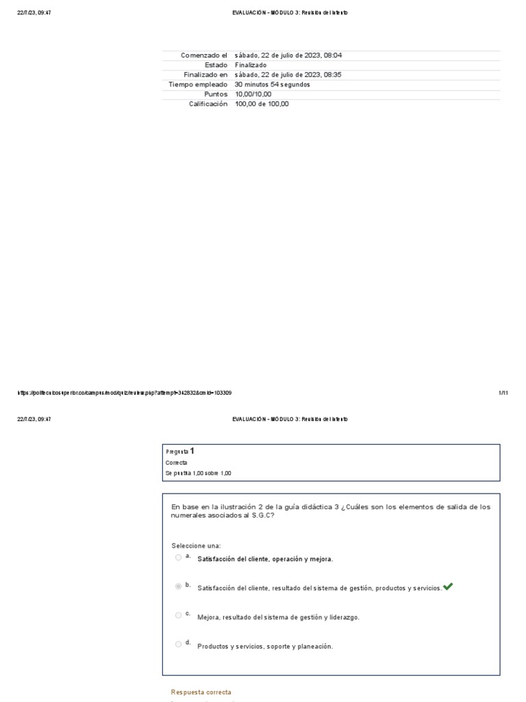 Evaluación - Módulo 3 - Diplomado Sistemas Integrados de Gestion - 07-07-2023 | PDF