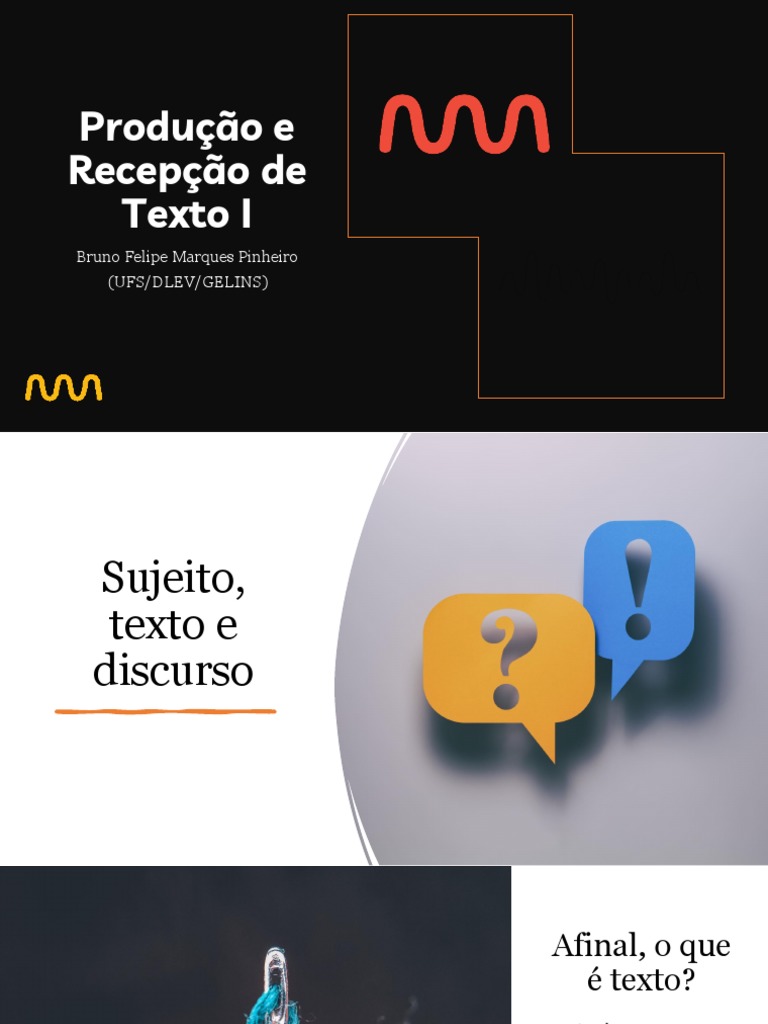 Sujeito, Texto e Discurso | PDF | Discurso | Ciência cognitiva