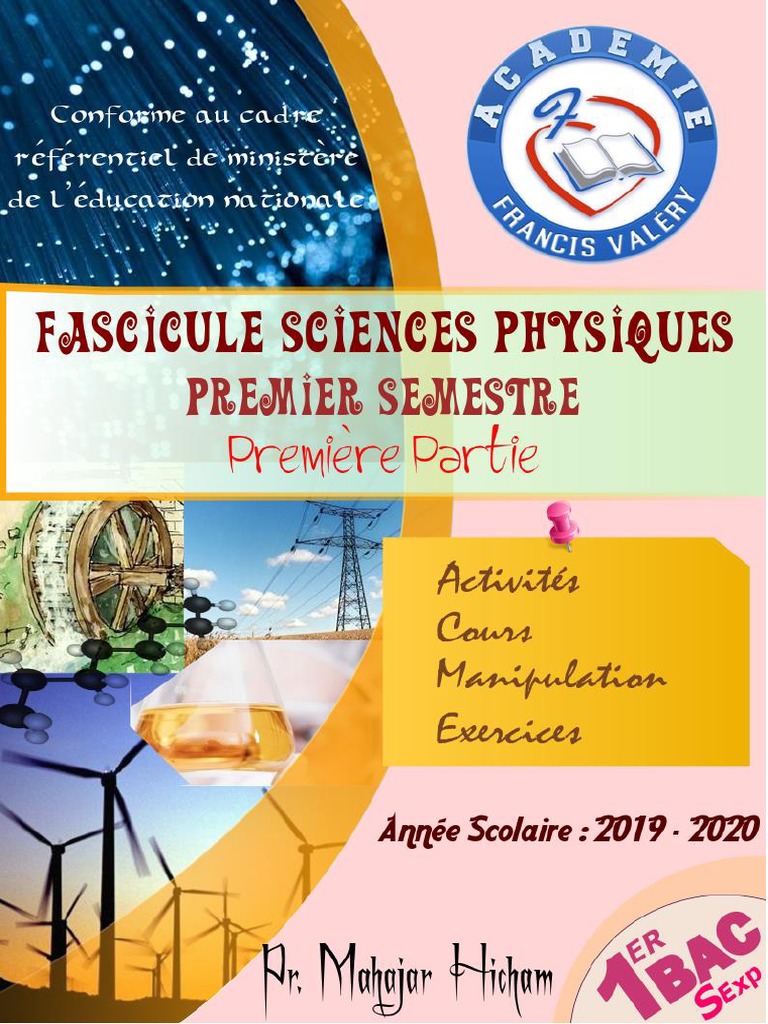 Fascicule SCIENCES PHYSIQUES - 1er Bac FR - Première Partie-Finale | PDF
