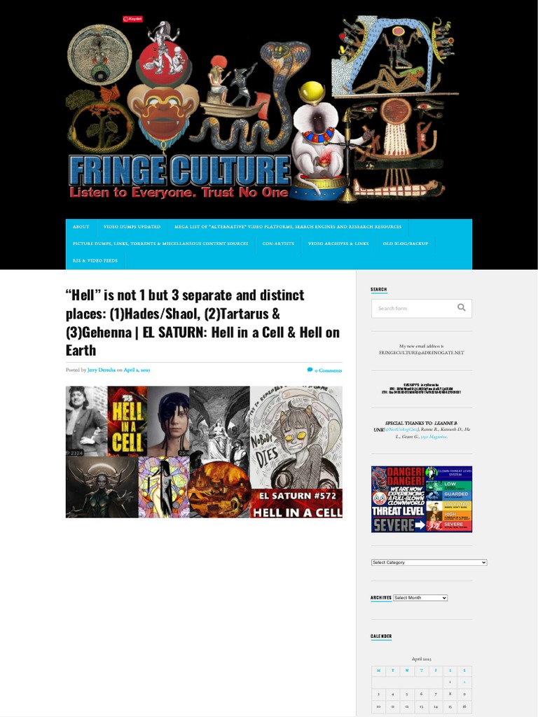 Understanding Hell: Hades, Tartarus, Gehenna | PDF | Hell | Religious ...