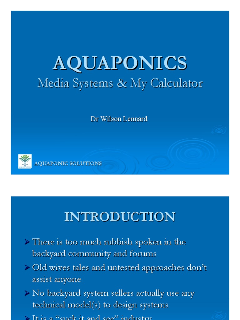 Aquaponic System Design Guide | PDF | Aquaponics