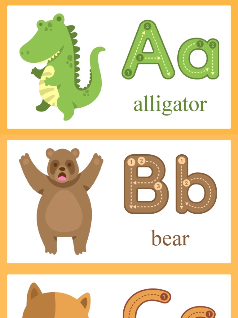 Colorful Learning Alphabet English Educational Presentation | PDF