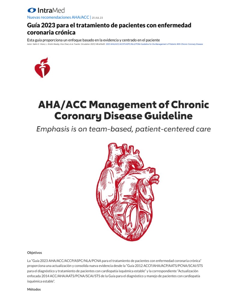 Guía 2023 para Enfermedad Coronaria | PDF
