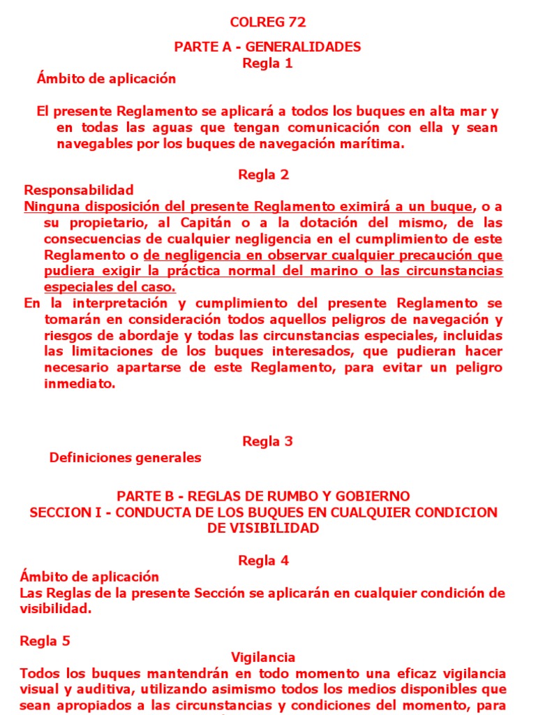 Navegacion COLREG 72 | PDF | Barlovento y sotavento | Remolcador