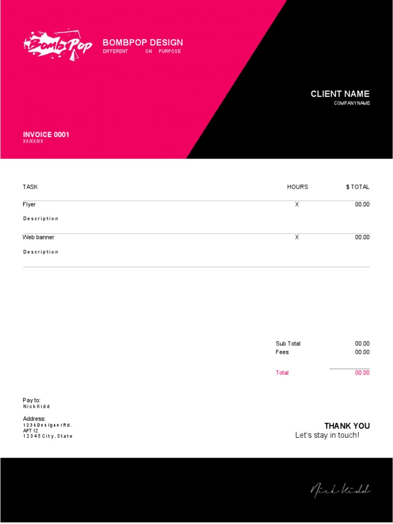 Free Invoice Template | PDF