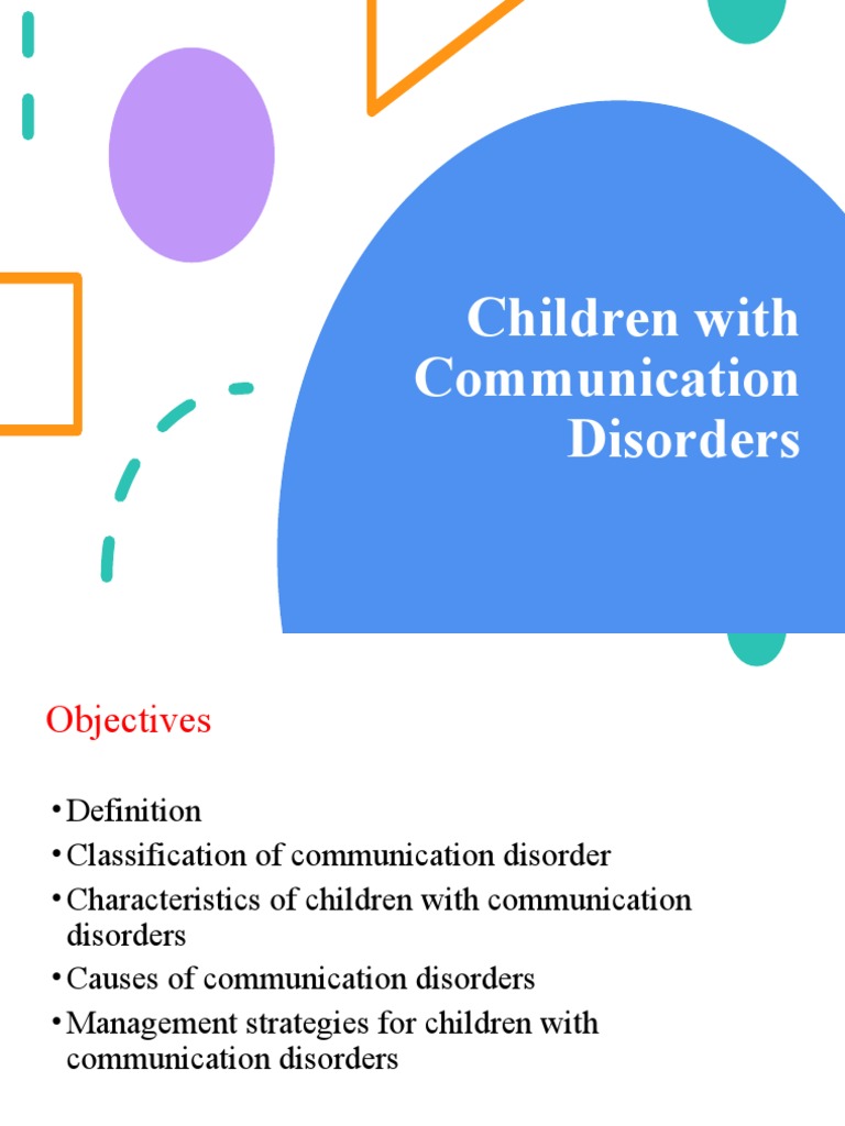 Children With Communication Disorders-1 | PDF | Speech | Aphasia