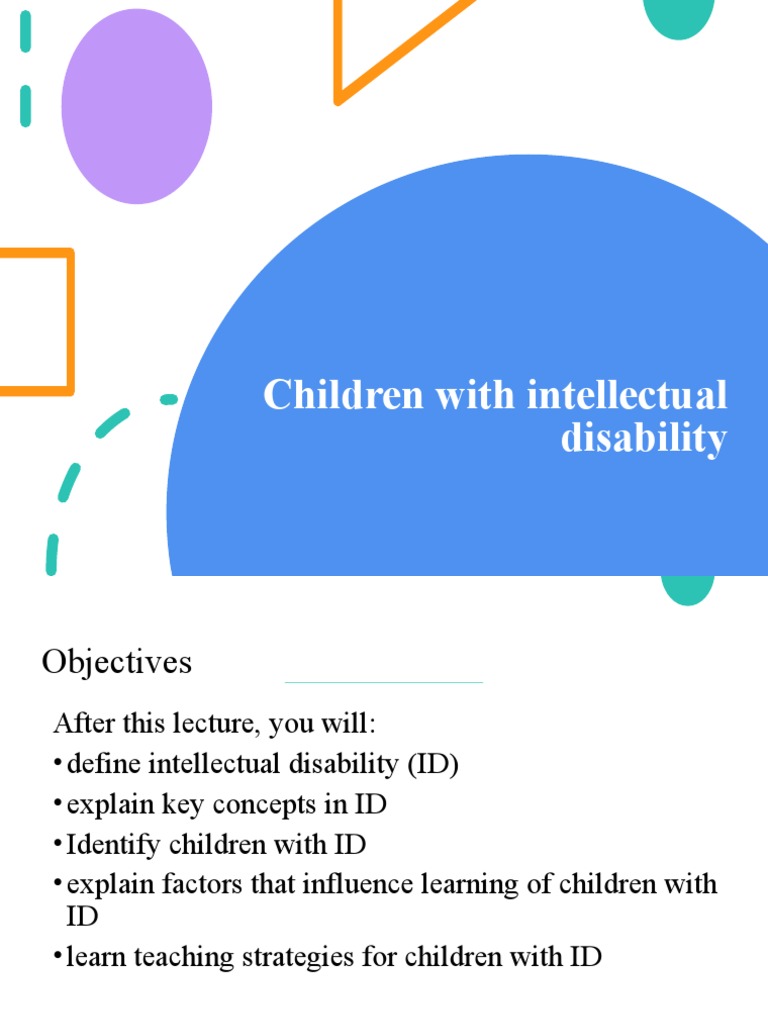 Children With Intellectual Disability | PDF | Intellectual Disability ...