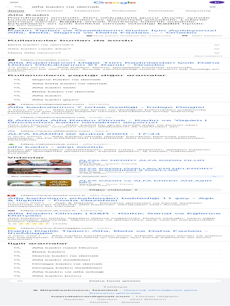 Alfa Kadın Ne Demek - Google'Da Ara | PDF