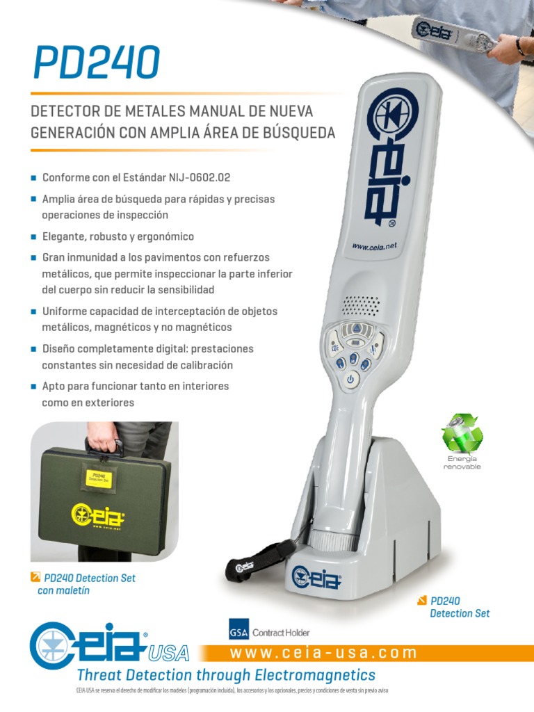 PD240brochureE Detector de Metales Manual | PDF
