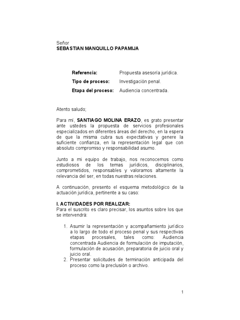 Propuesta Defensa Penal | PDF | Derecho penal | Justicia