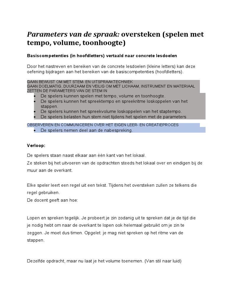 Parameters van de spraak oversteken (spelen met tempo, volume ...