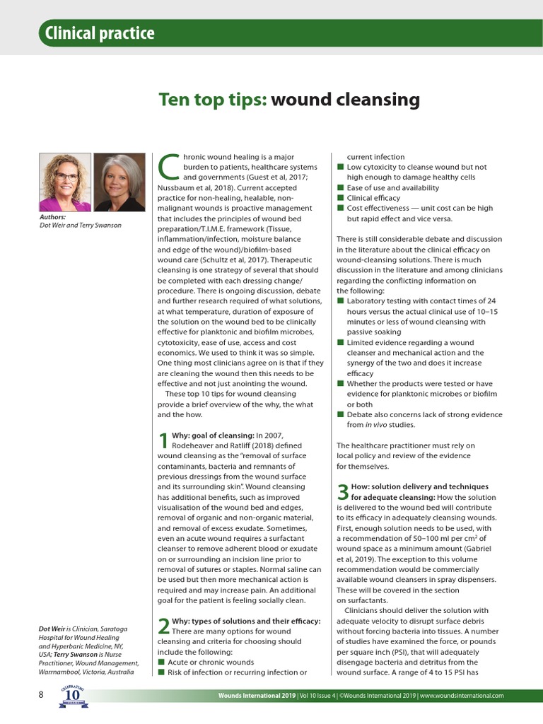 Wound Hygiene and Cleansing | PDF