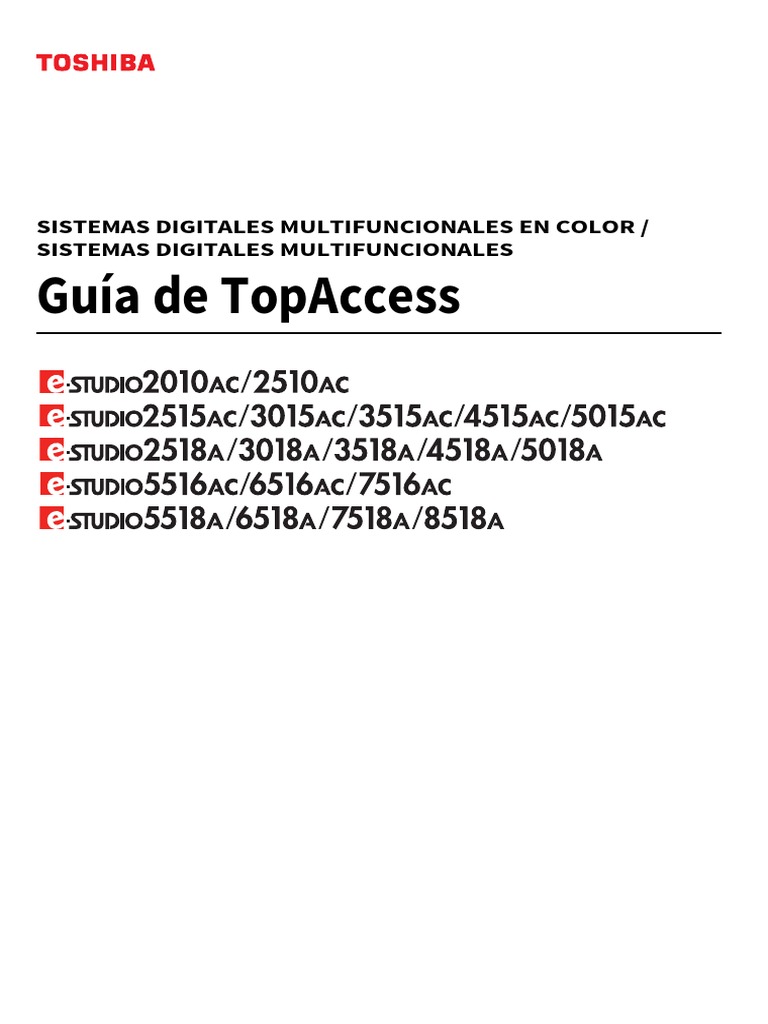TopAccess Guide ES | PDF | Cookie HTTP | Contraseña