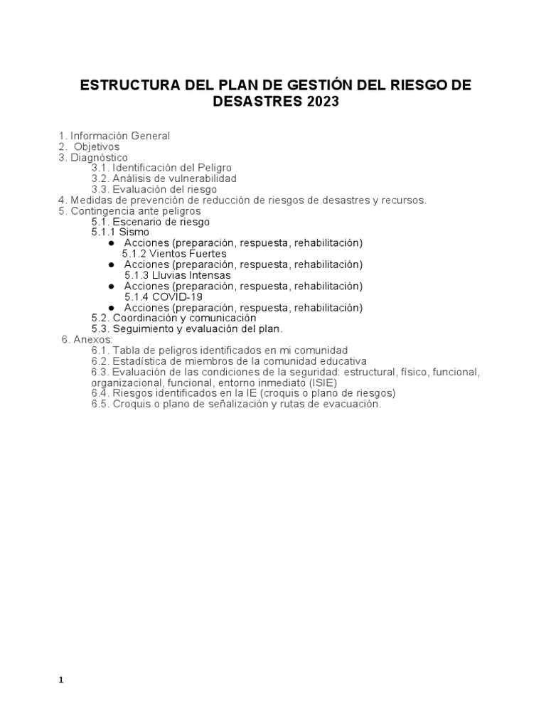 Plan de GRD 2023 | PDF | Radiación | Relámpago