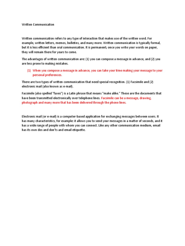 Written Communication | PDF