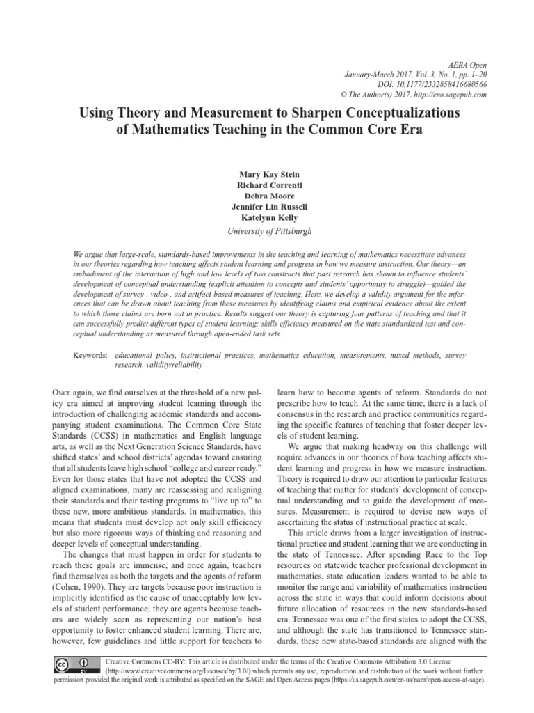 Using Theory and Measurement To Sharpen Conceptualizations | PDF ...