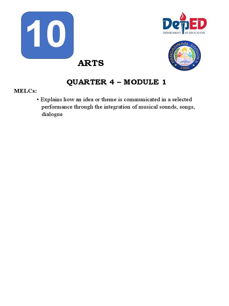 Secondary Arts 10 q4 Module1 | PDF Secondary Arts 10 q4 Module1 | PDF