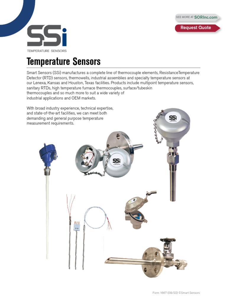 Partida 5. TT-10415D Ensamble RTD-Termopozo SOR SSI Temperature Sensors Brochure | Download Free ...