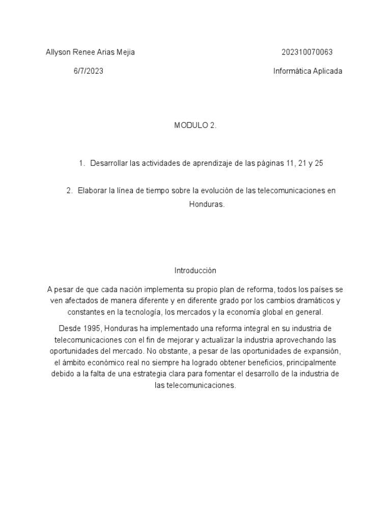 Modulo 2 Tarea | PDF