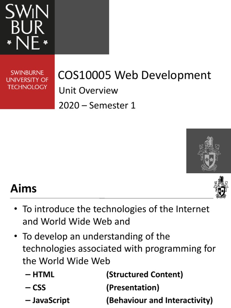 COS10005 Overview | PDF | Art