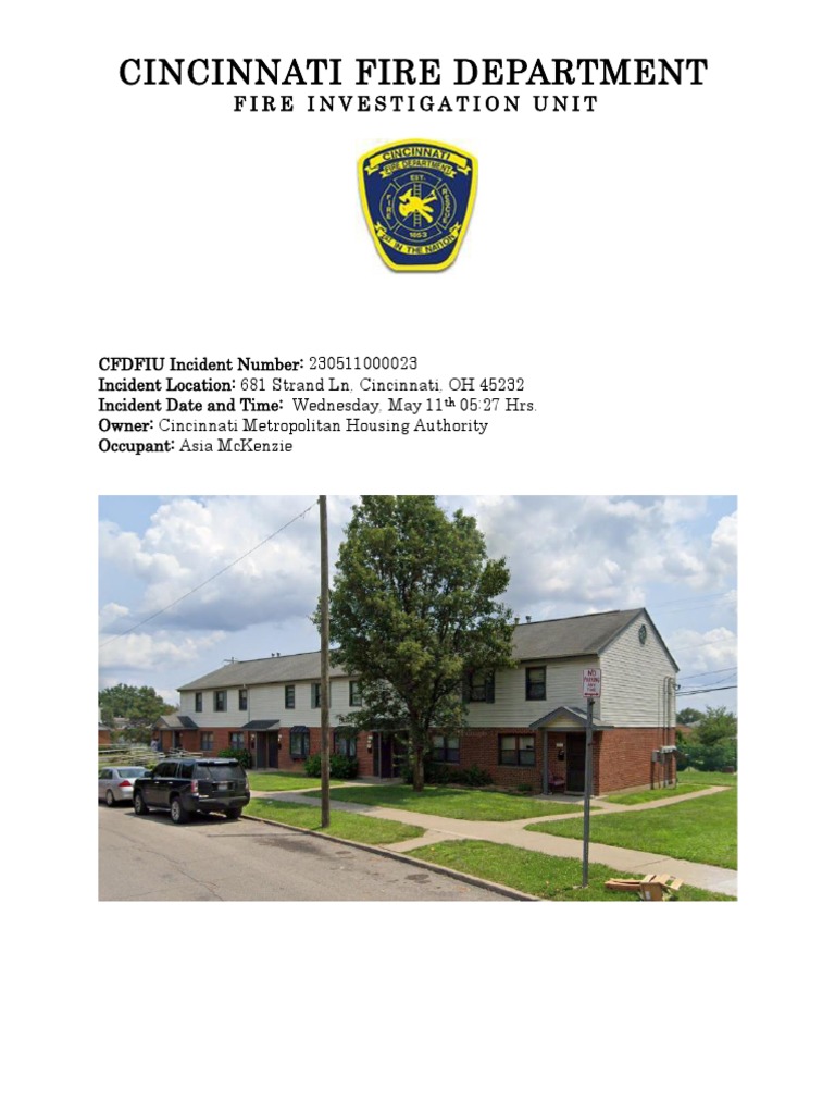 Fire Investigation Report | PDF