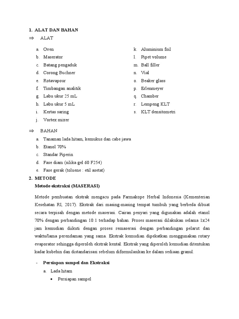 Metode Ekstraksi Maserasi | PDF | Kesehatan Holistik | Sains & Matematika