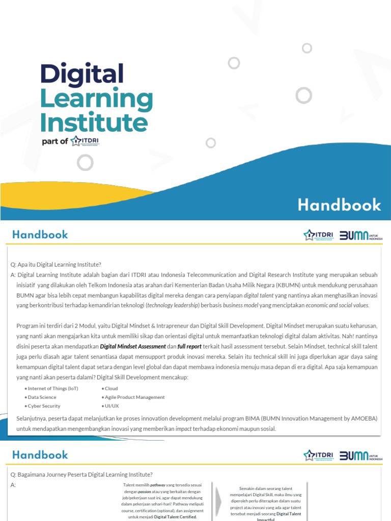 Digital Learning Institute - Handbook | PDF
