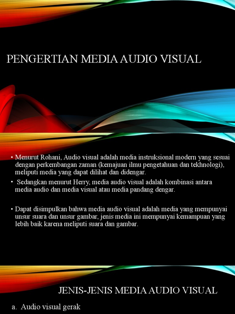 Pengertian Dan Klasifikasi Media Audio Visual | PDF | Seni & Disiplin ...