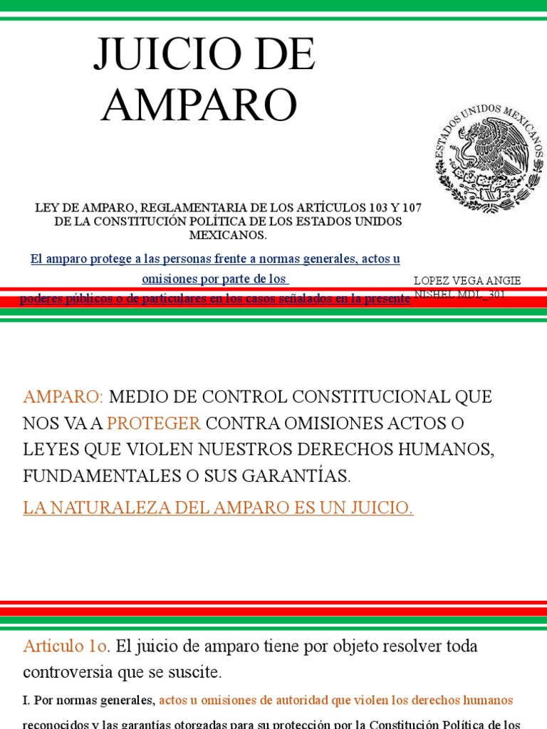 Juicio de Amparo | PDF | Derechos | Constitución