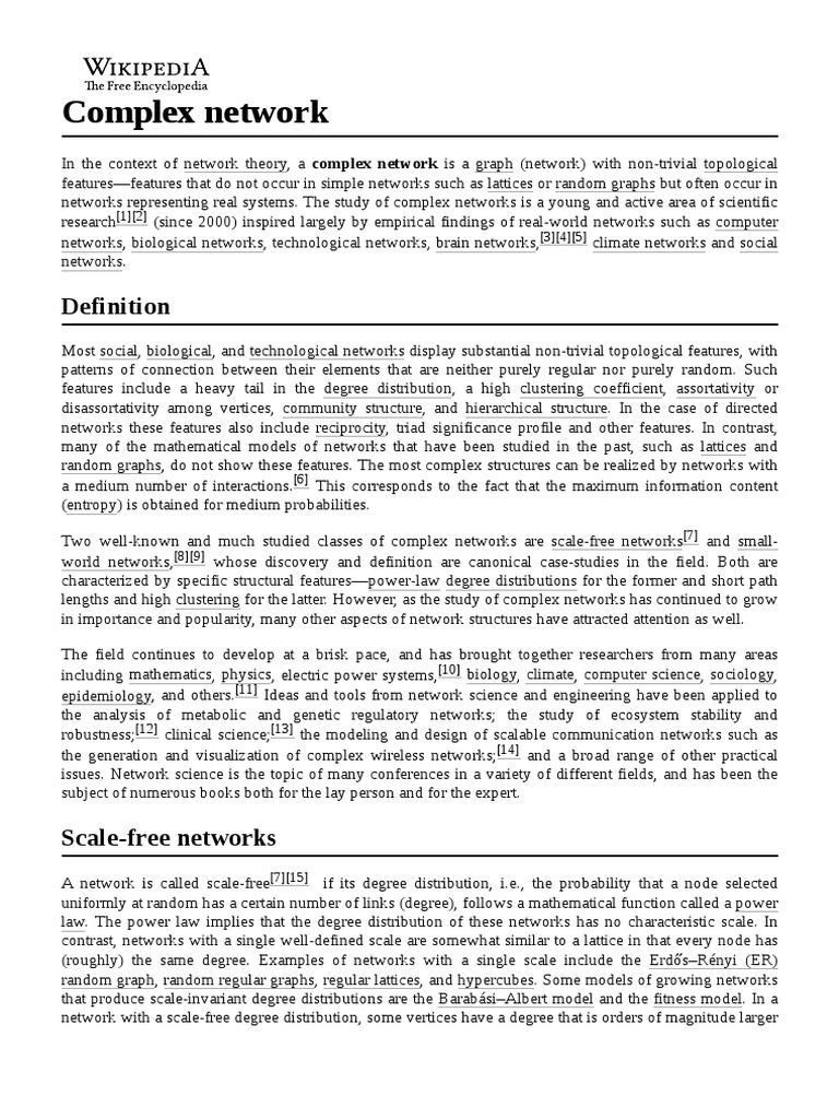 Complex Network | PDF | Systems Theory | Discrete Mathematics