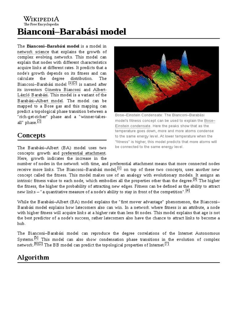Bianconi-Barabási Model | PDF | Physics | Applied And Interdisciplinary ...
