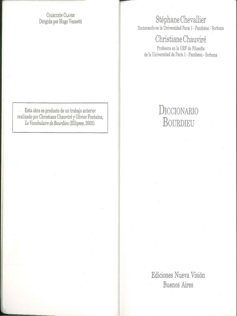 Diccionario Bourdieu | PDF