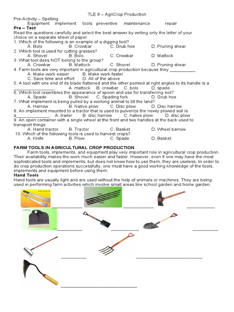 TLE 8 Hand Out No. 1 | PDF | Technology & Engineering