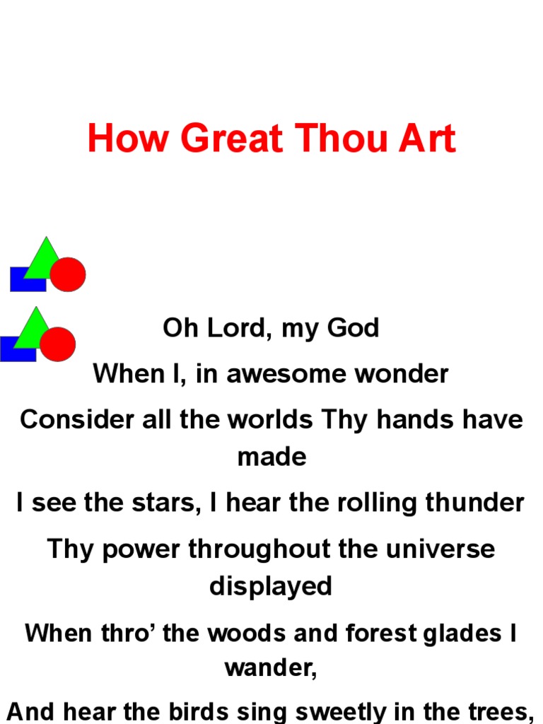 How Great Thou Art | PDF