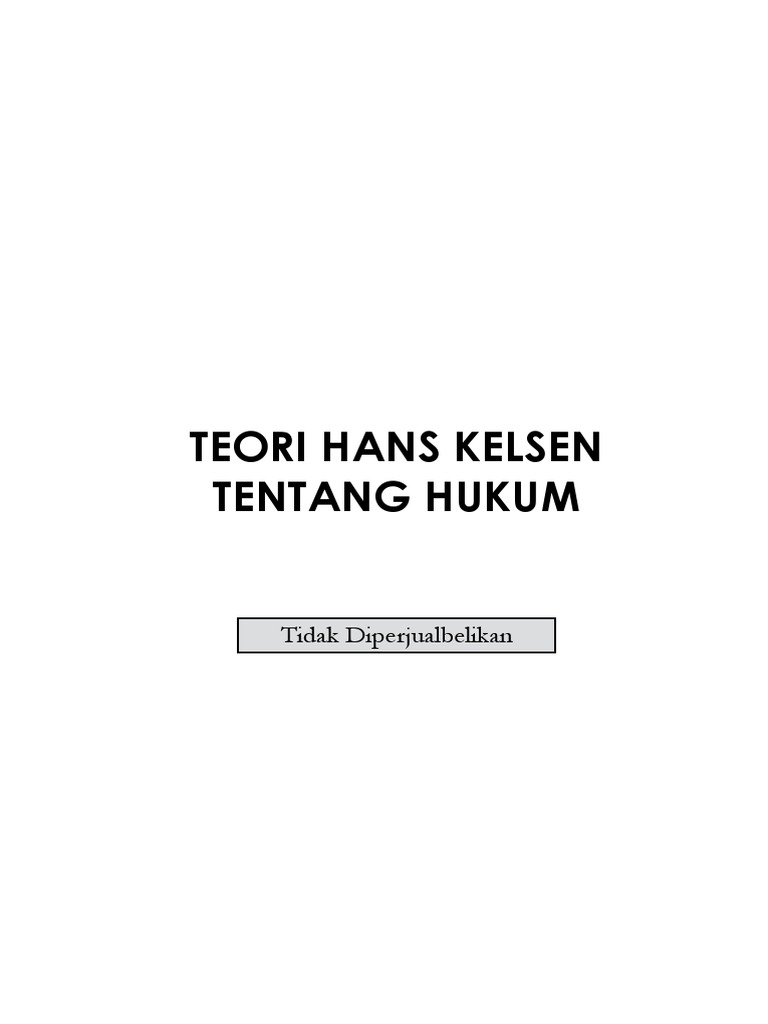 Buku Teori Hans Kelsen Tentang Hukum Pdf Business 