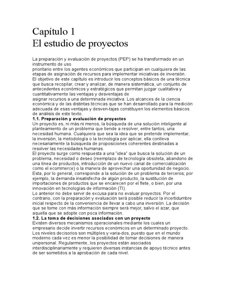 Capítulo 1 Libro SAPAG | PDF | Toma de decisiones | Evaluación
