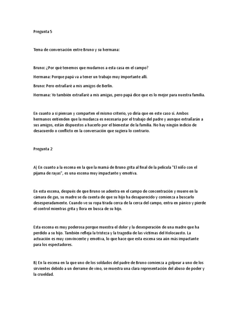 Informacion de La Actividad Del Niño Con Pijama de Rayas | PDF ...