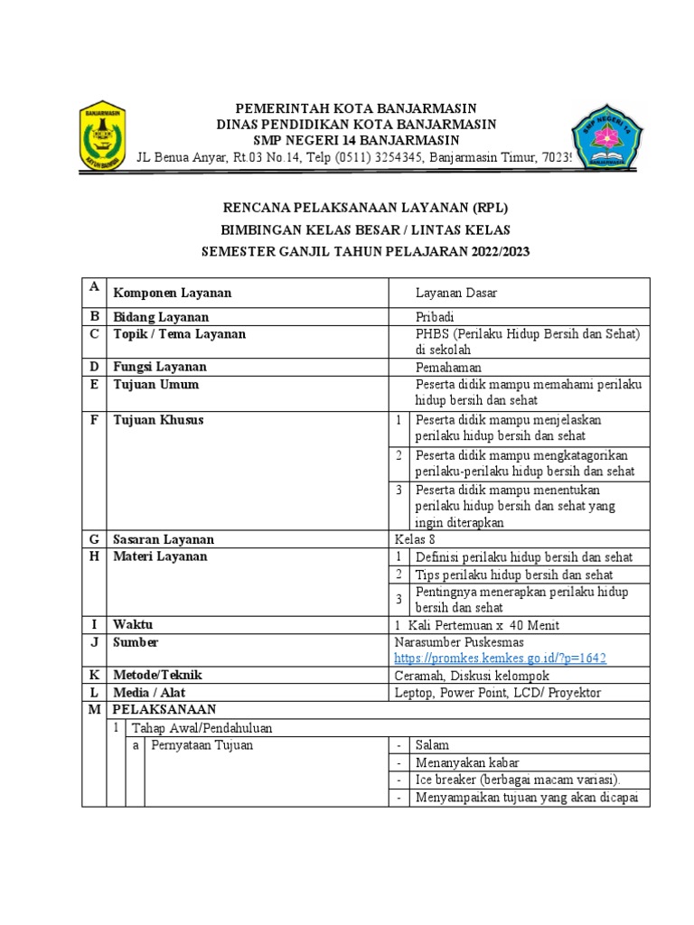 PHBS untuk Siswa Kelas 8 | PDF | Karier & Perkembangan