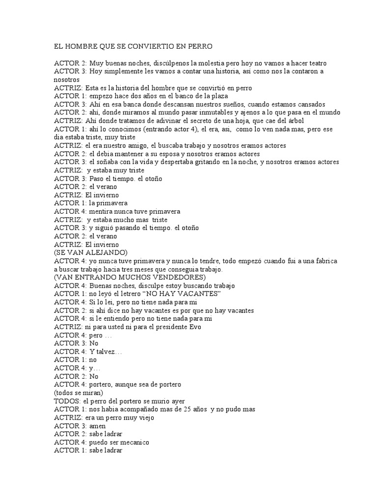 El Hombre Que Se Convirtio en Perro | PDF