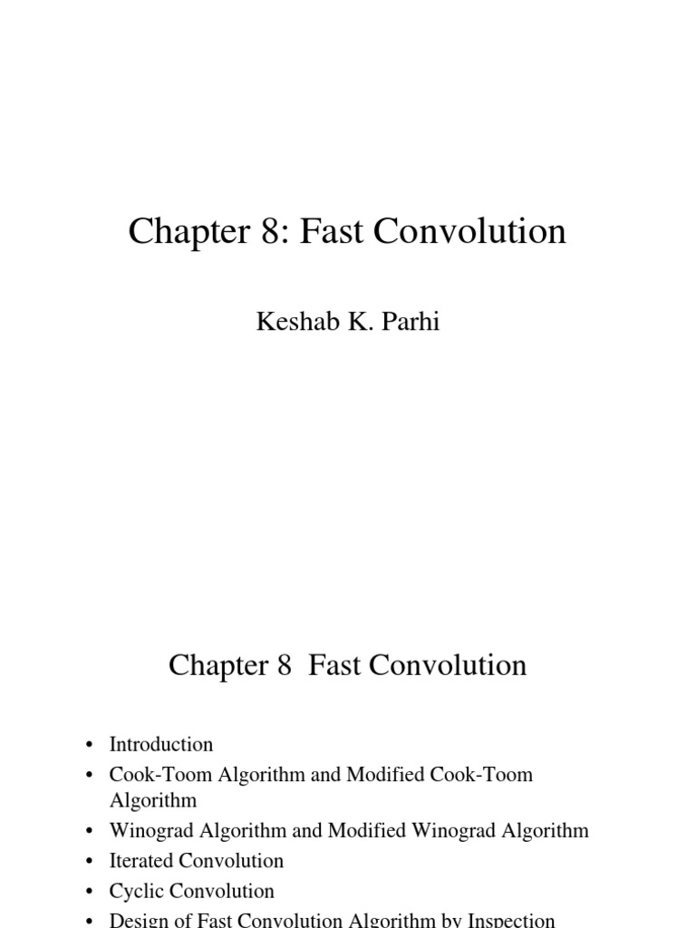 Fast Convolution Techniques Explained | PDF | Teaching Methods ...